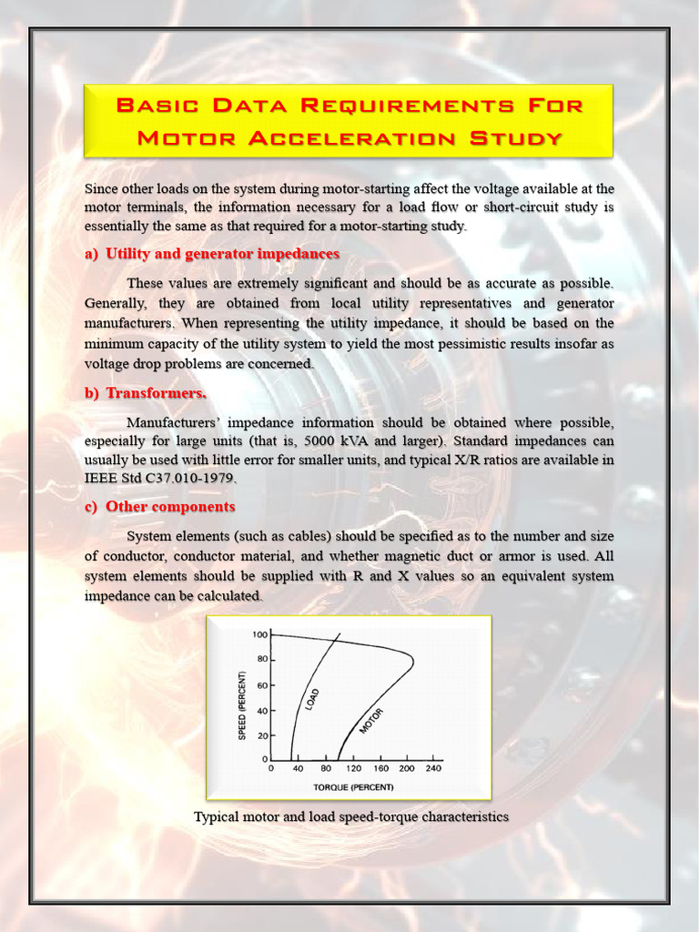 Motor Starting Study Requierments | PDF | Electric Motor | Electrical ...