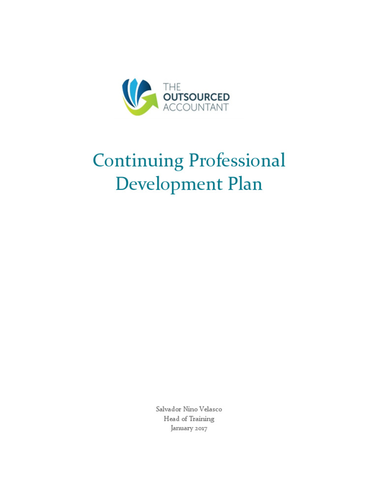 TOA CPD Plan Final Draft | PDF | Professional Development | Certified ...