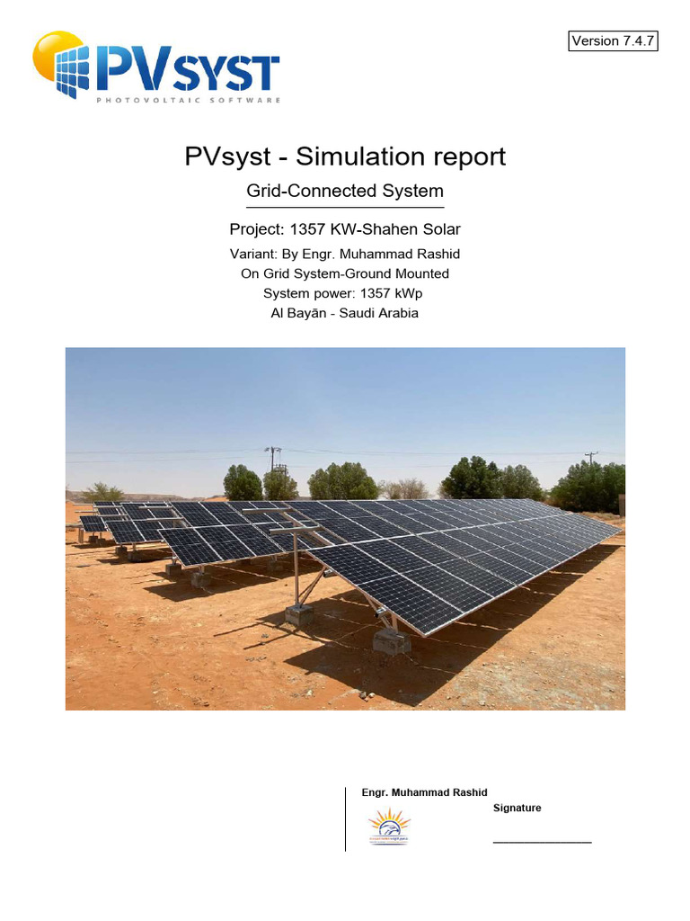 PV Simulation Report | PDF | Solar Panel | Photovoltaics