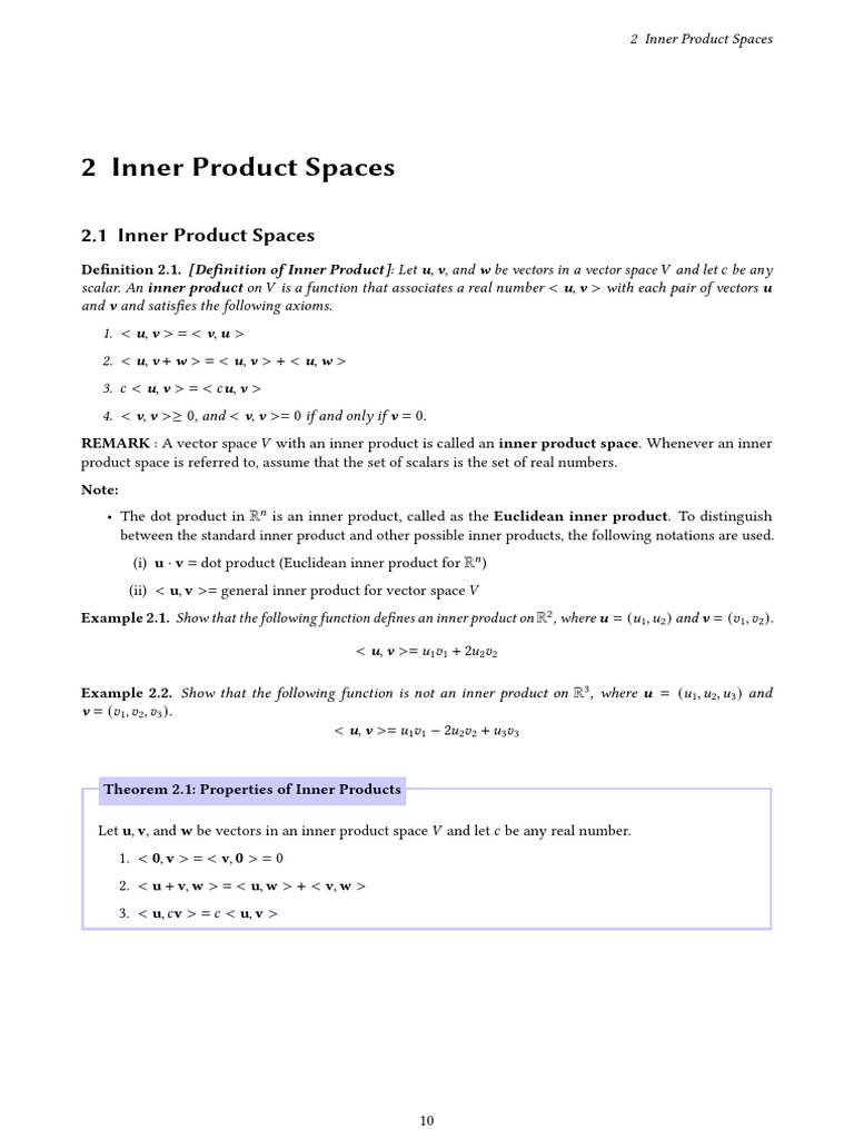 Inner Product Space | PDF | Linear Subspace | Basis (Linear Algebra)