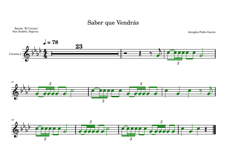 Saber Que Vendrás 2024-Corneta - 2 Jairitura | PDF