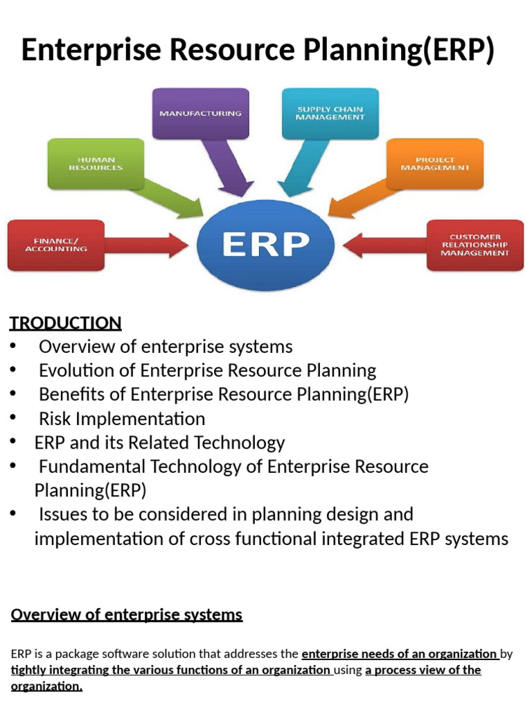 ERP in detail | PDF | Enterprise Resource Planning | Supply Chain ...