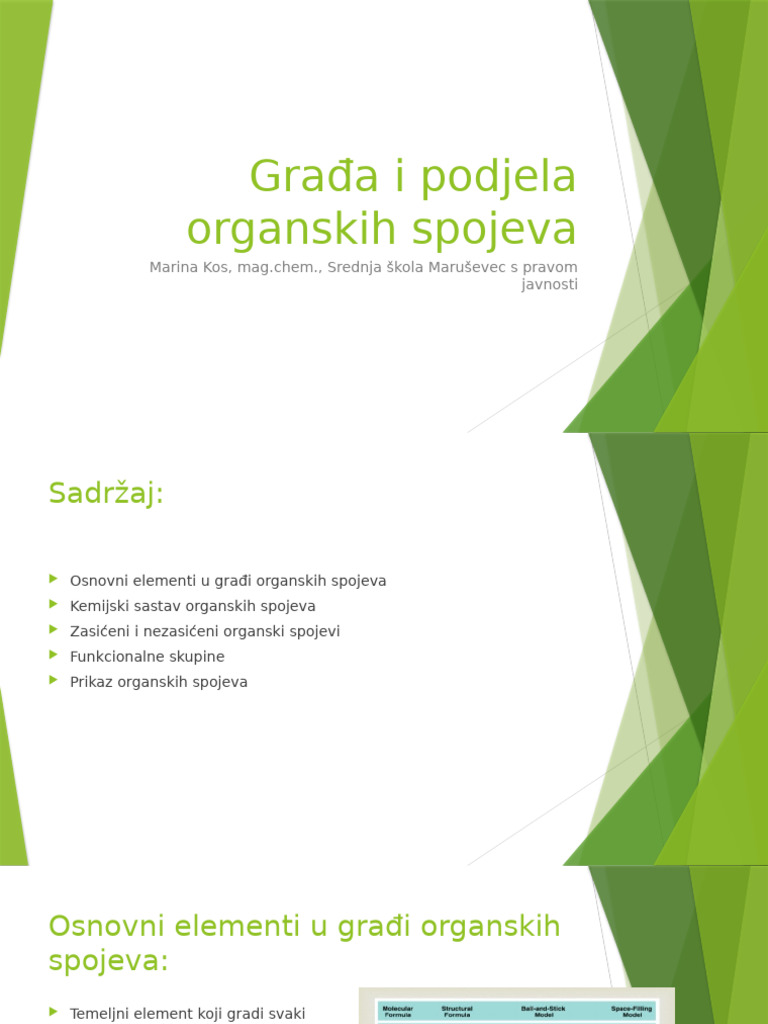 2 - Građa I Podjela Organskih Spojeva | PDF