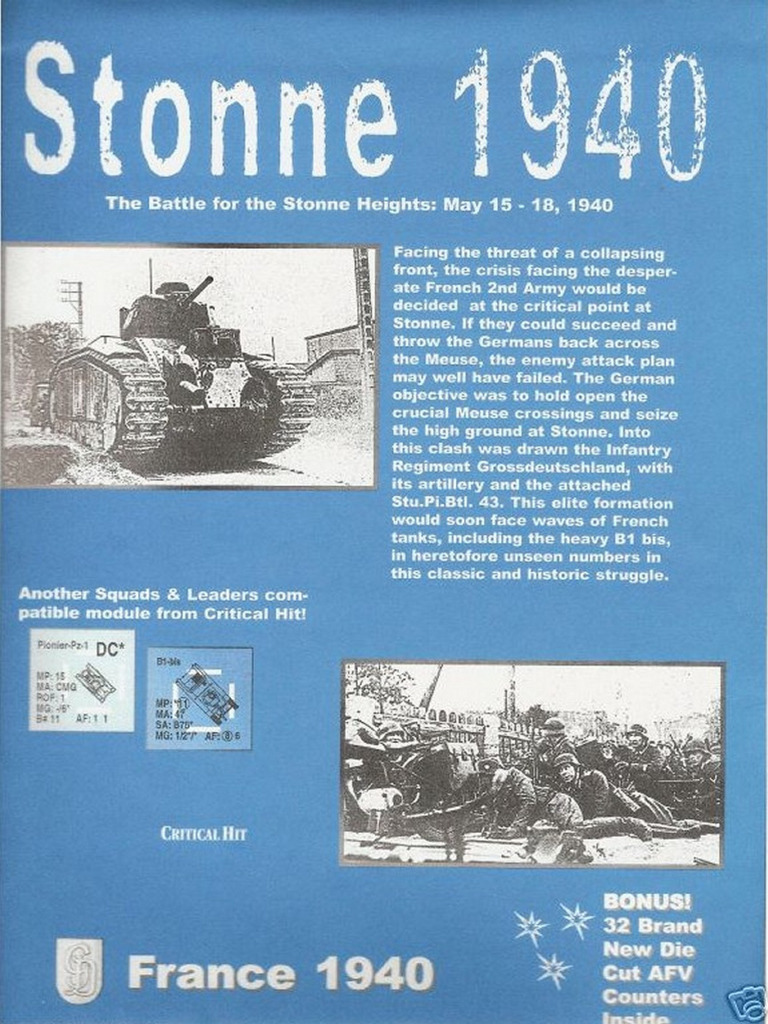 (ASL) (Critical Hit) Stonne 1940 | PDF