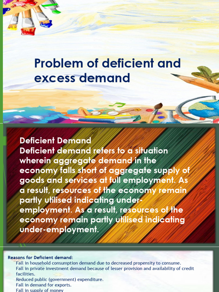 Problem of Deficient and Excess Demand | PDF | Finance & Money ...