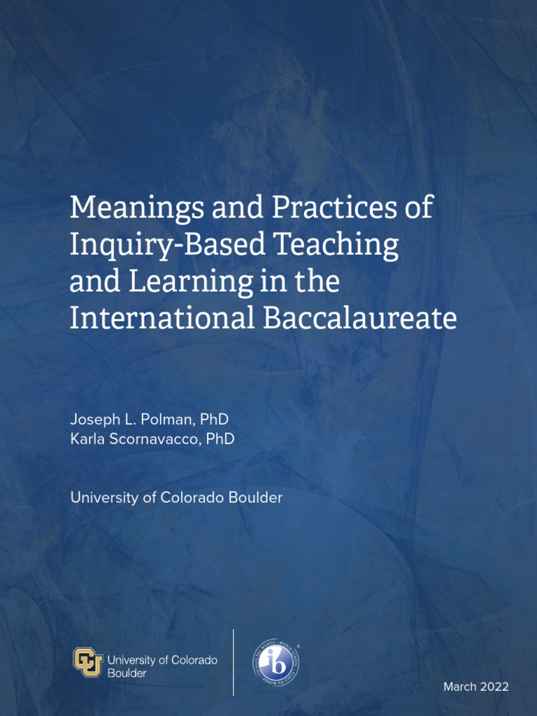 Inquiry Based Teaching and Learning Final Report | PDF | Inquiry Based Learning | Teachers