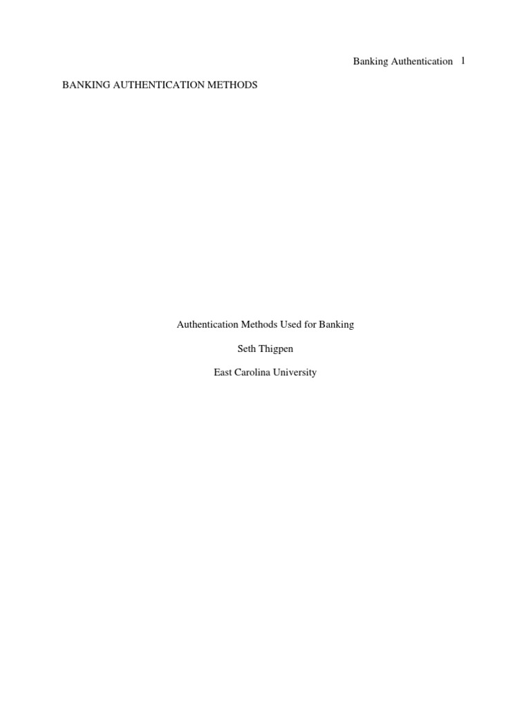 Banking Authentication Methods Explained | PDF | Authentication | Password
