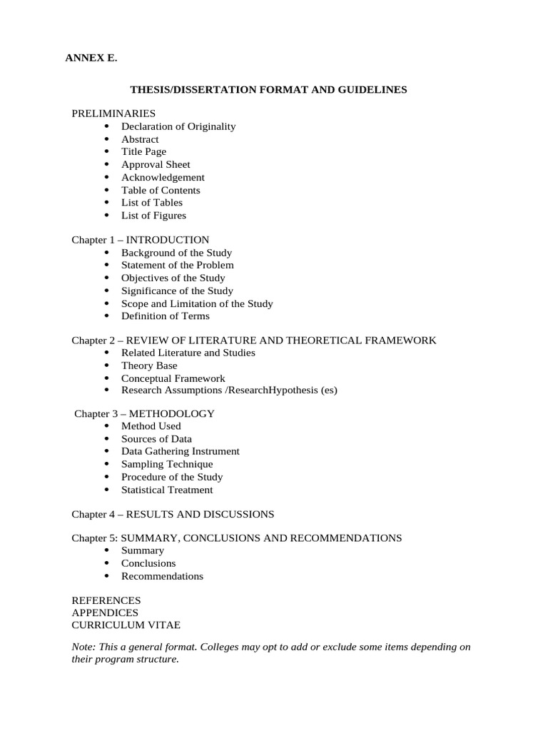 Annexes Thesis | PDF | Methodology | Thesis