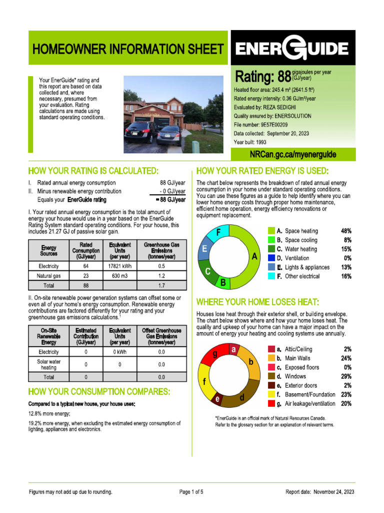 Energuide Report Sample | PDF