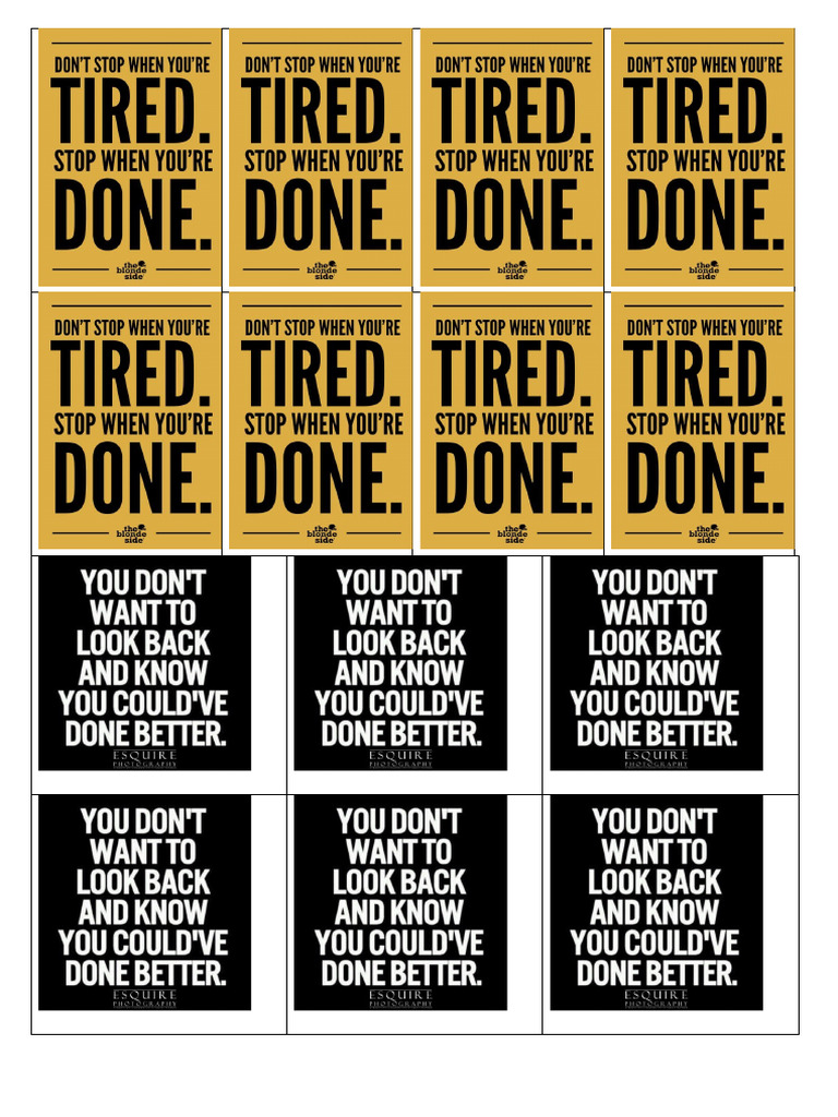 Test Prep Motivational Sayings | PDF
