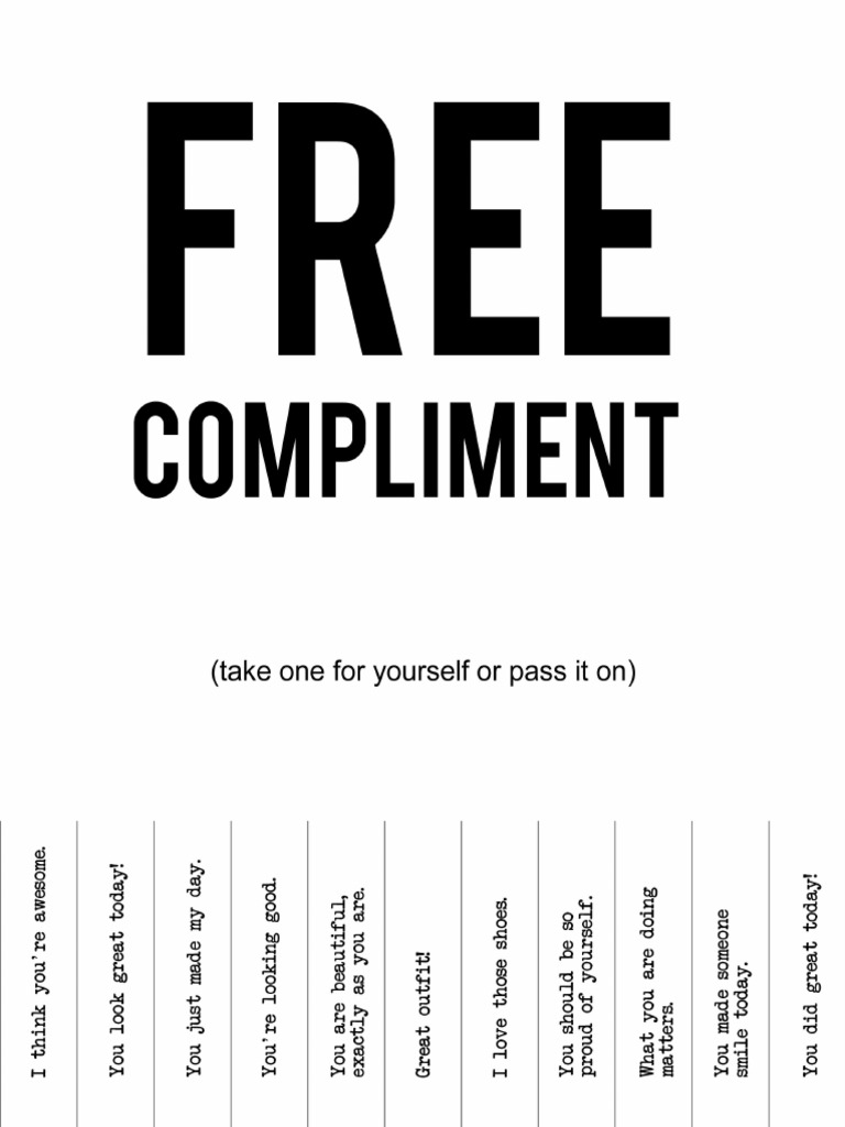 Free Compliments Flyer Black and White | PDF