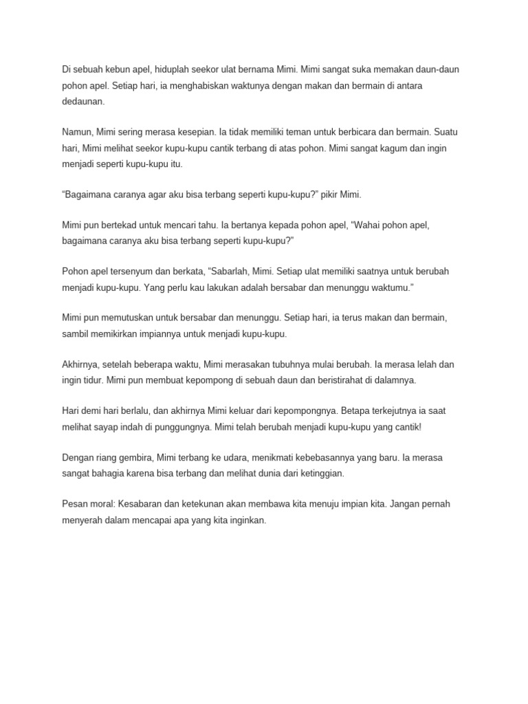 Ulat Dan Pohon Apel | PDF