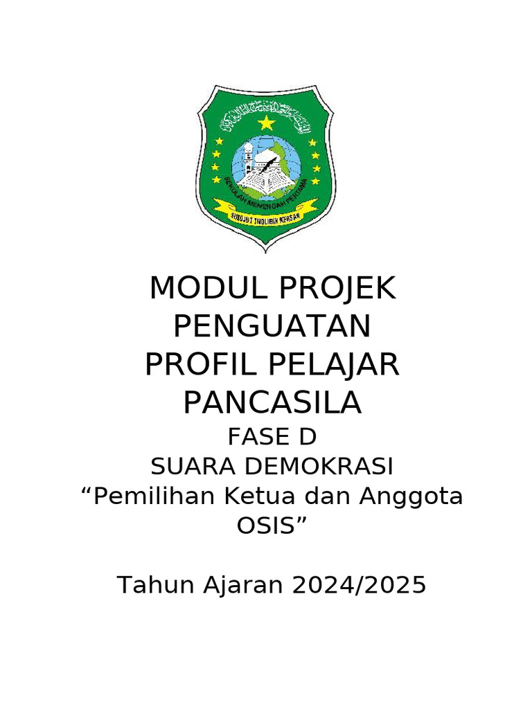 Modul Projek 3 | PDF | Pengembangan Diri