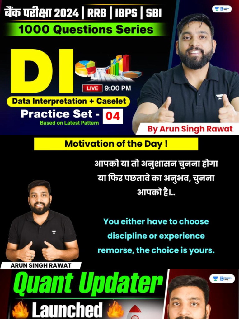 1000 DI Series Practice Set 4 Arun Singh Rawat | PDF