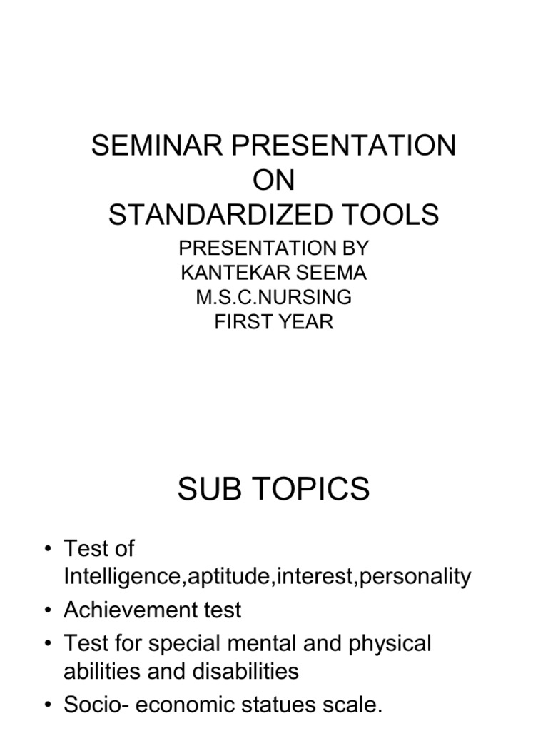 Standardized Testing Tools in Nursing | PDF