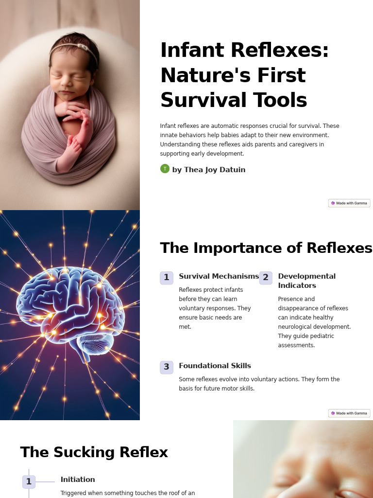 Infant Reflexes Natures First Survival Tools 2 | PDF | Infants | Human ...