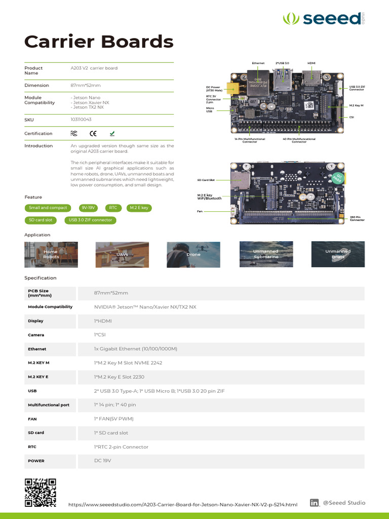 A203 V2 Carrier Board Specification | PDF | Usb | Computer Hardware