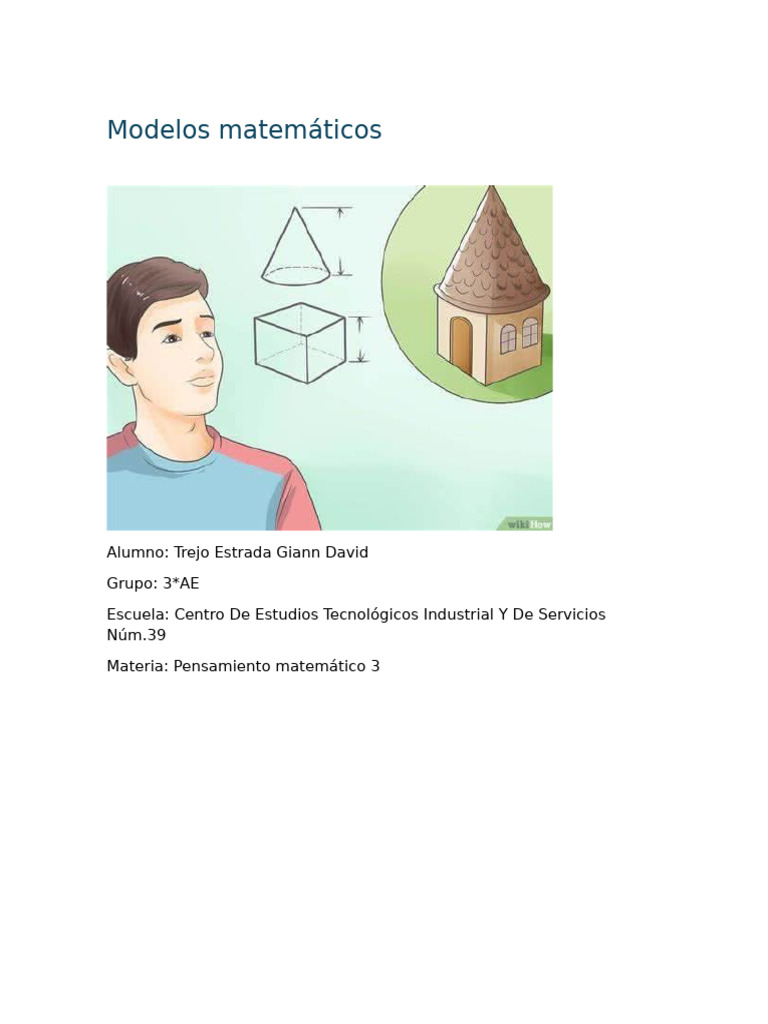 Modelos Matemáticos | PDF | Modelo matemático | Matemáticas
