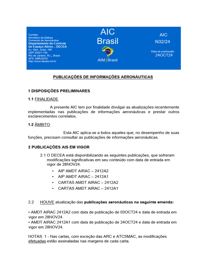 Atualizações AIC Brasil 32/25 | PDF