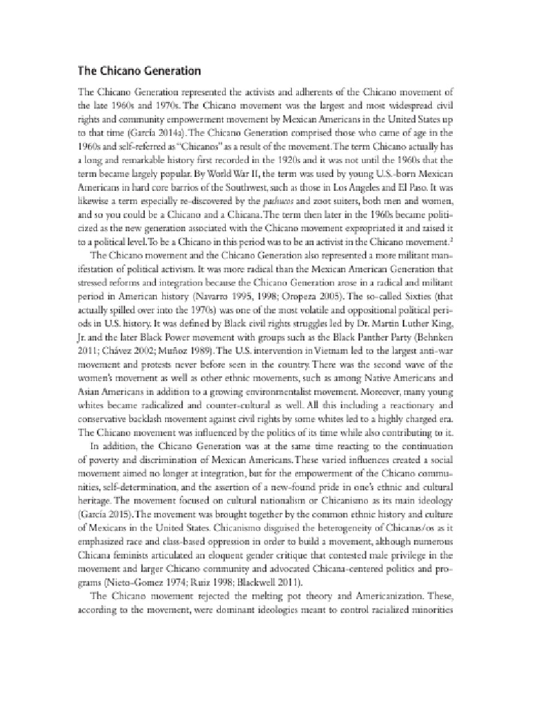 Chicano Generation | PDF