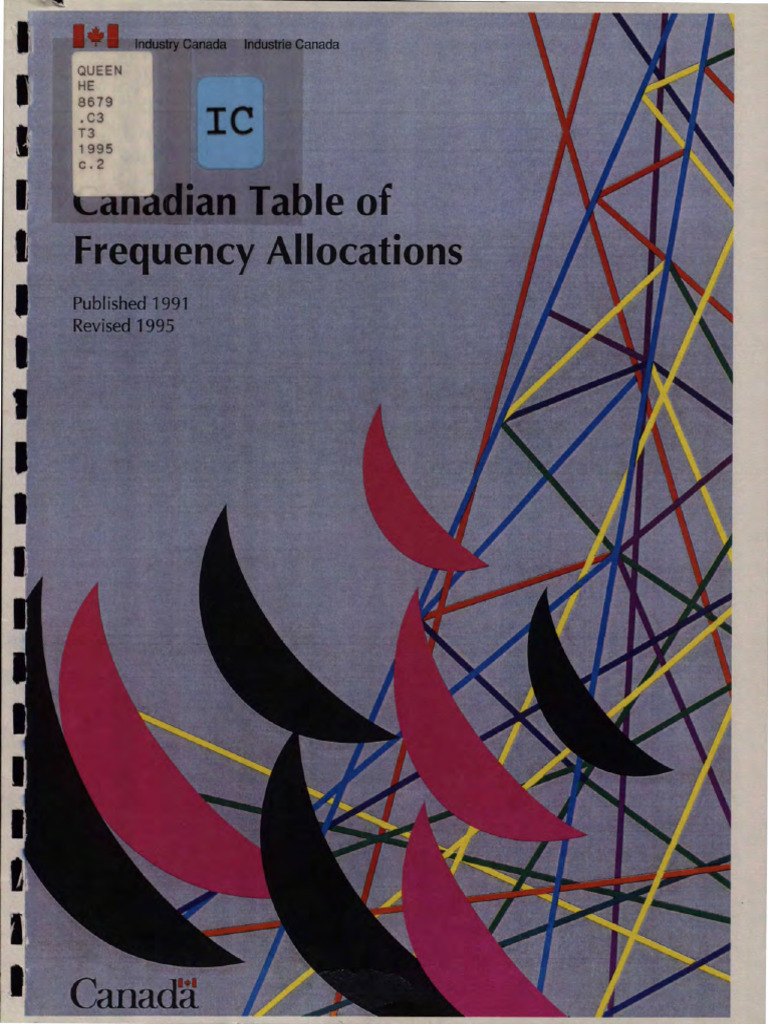 Canadian Table of Frequency Allocations, 9 KHZ To 275 GHZ, 1995 | PDF ...