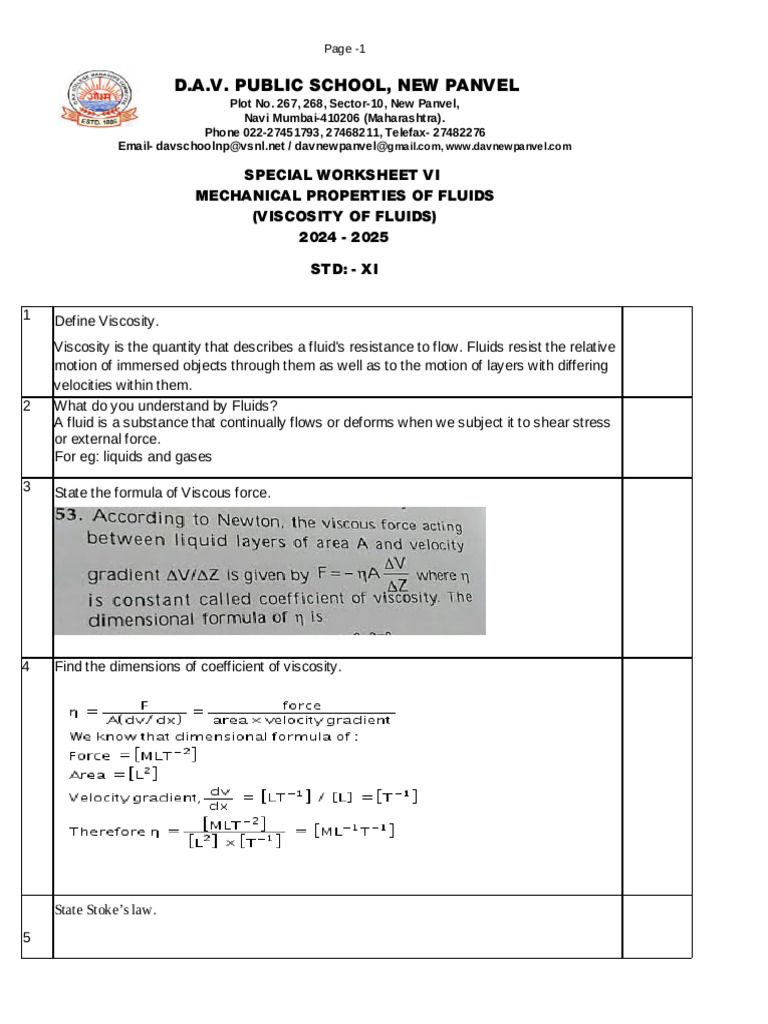 Special Worksheet Vi Xi Phy | PDF