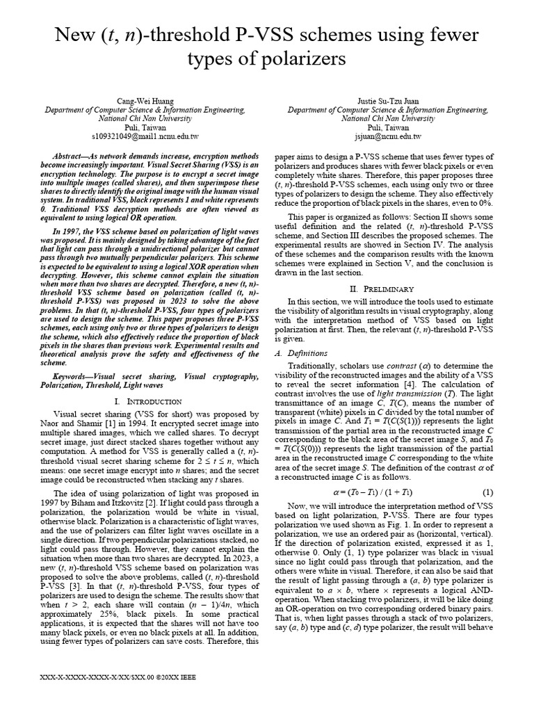 New T nP-VSS-5 | PDF | Polarization (Waves) | Cryptography
