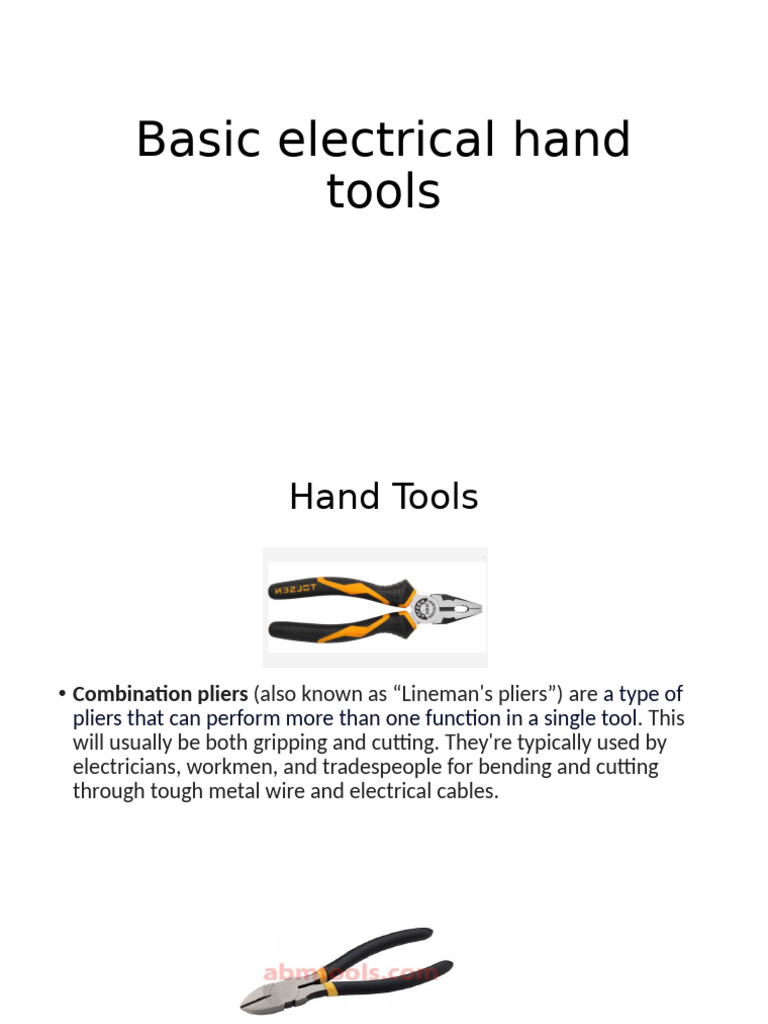 Electrical Tools | PDF