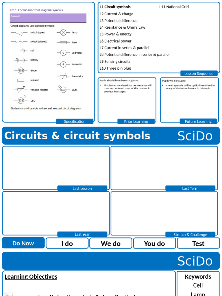 Circuits Circuit Symbols Powerpoint 1 | PDF | Series And Parallel ...