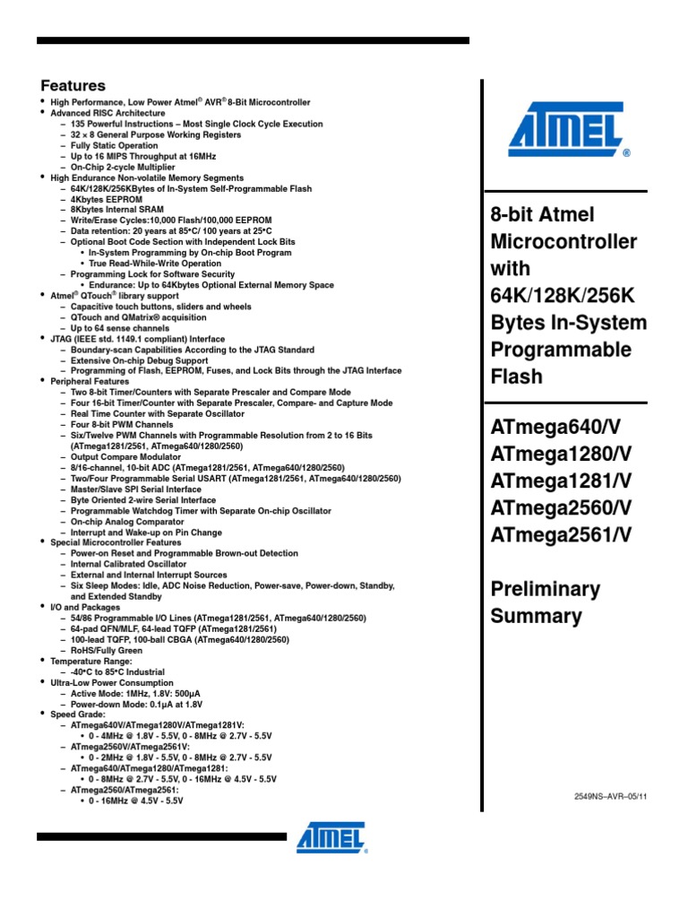 8-Bit Atmel Micro Controller | PDF | Computer Hardware | Computer ...
