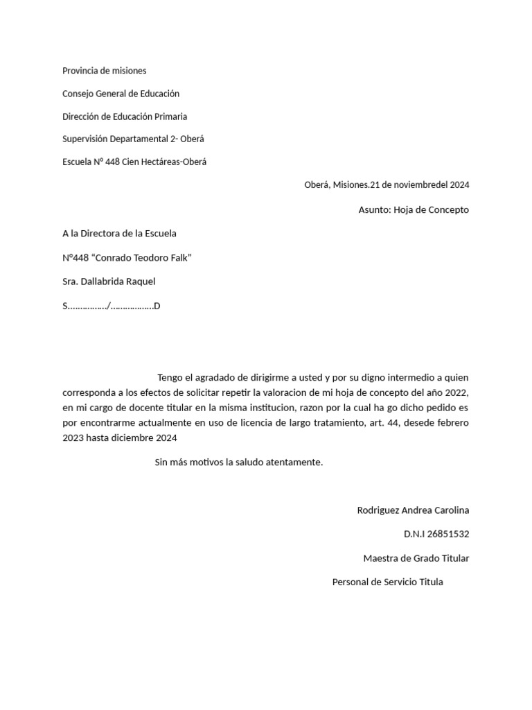 Solicitud de Revisión de Hoja de Concepto | PDF