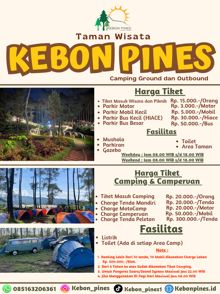 Paket Camping dan Outbound Kebon Pines | PDF