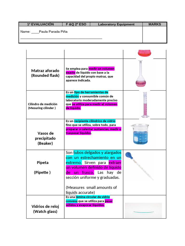 TAREA - Material de Laboratorio. | PDF