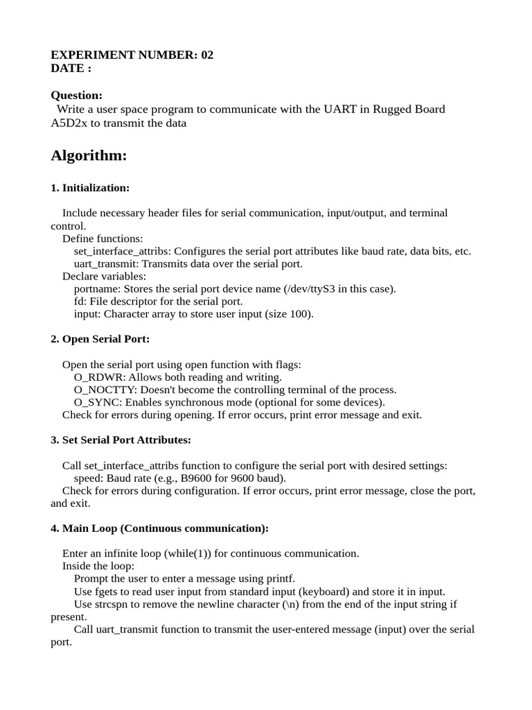 Experiment 02 Ramesh RB Transmitter (Final) | PDF | Input/Output | Computer Program