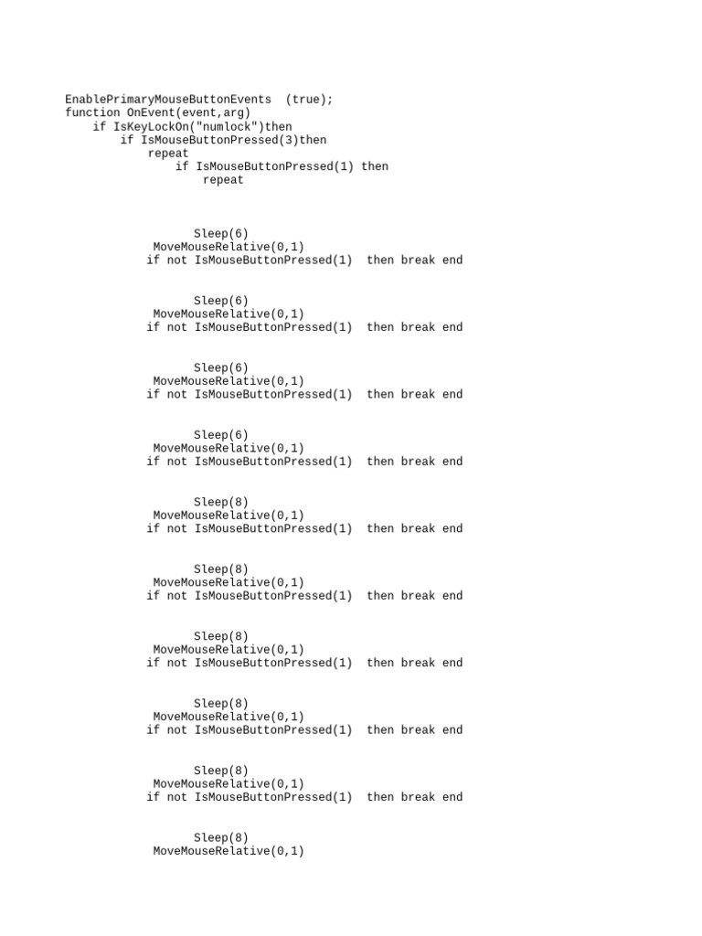Mouse Button Event Handling Script | PDF