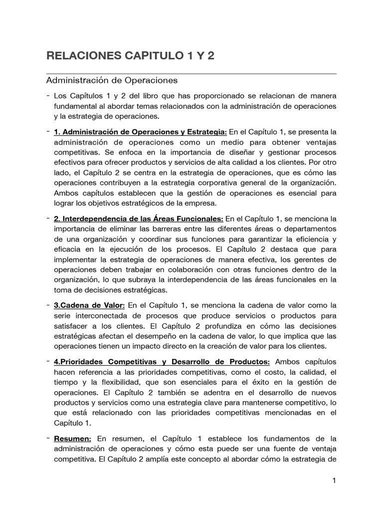 RELACIONES | PDF | Calidad (comercial) | Cadena de suministro