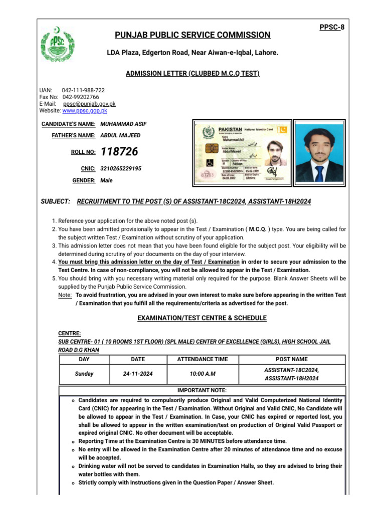 Muhammad Asif | PDF | Multiple Choice
