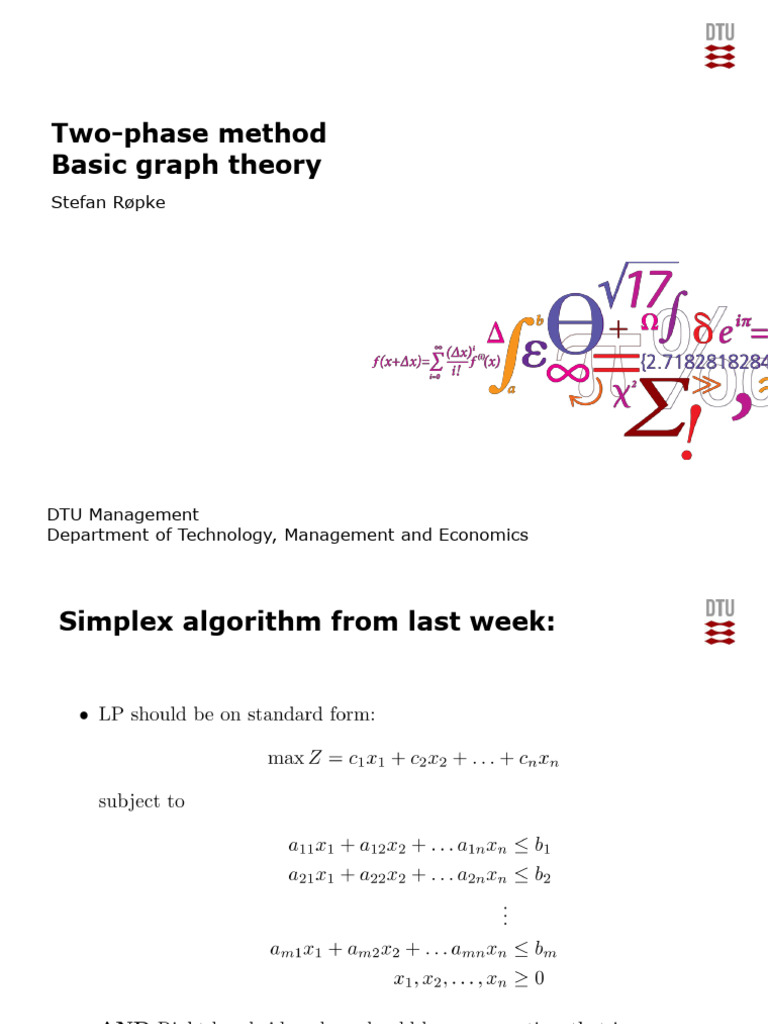 03-ch04 - Two Phase Simplex - Basic Graph Theory | PDF | Vertex (Graph Theory) | Algorithms