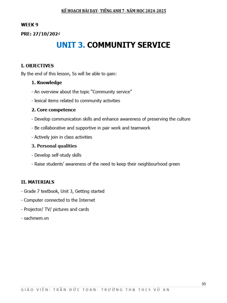 Unit 3.: Community Service | PDF