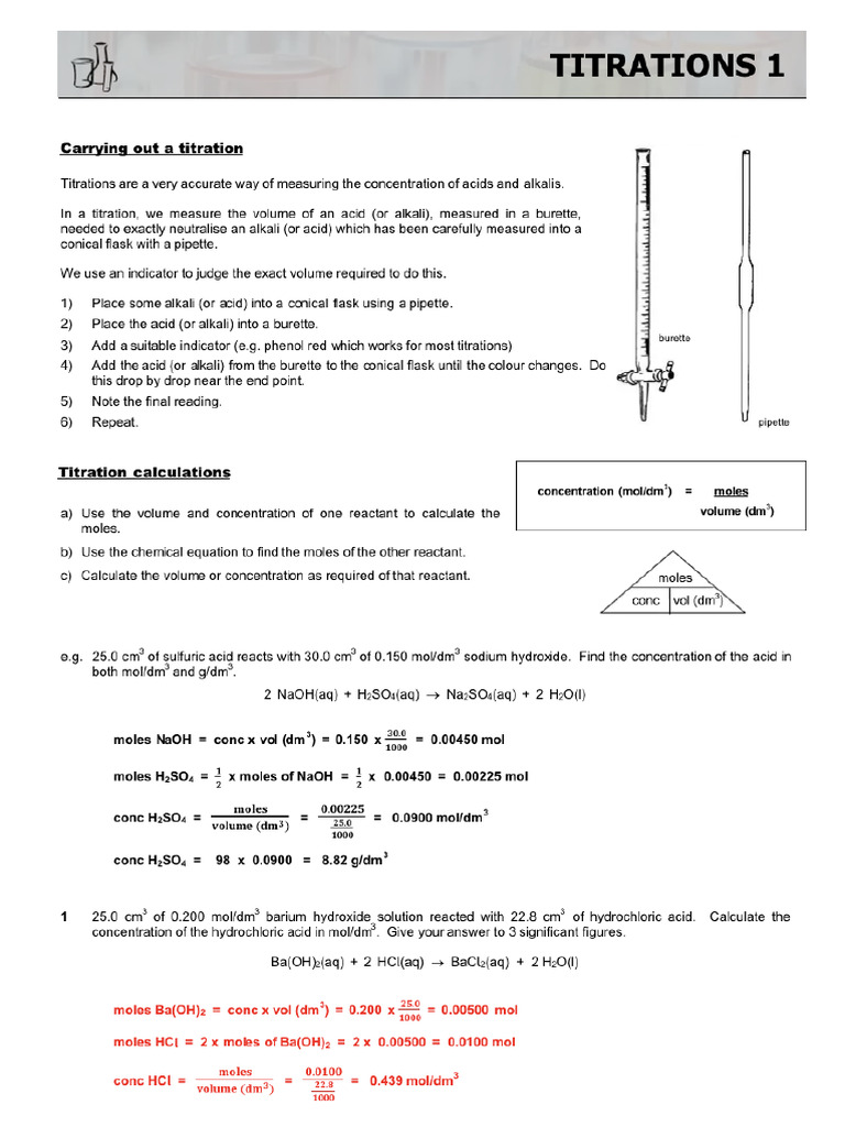 W336-Titrations-Worksheet-Output | PDF | Titration | Chemistry