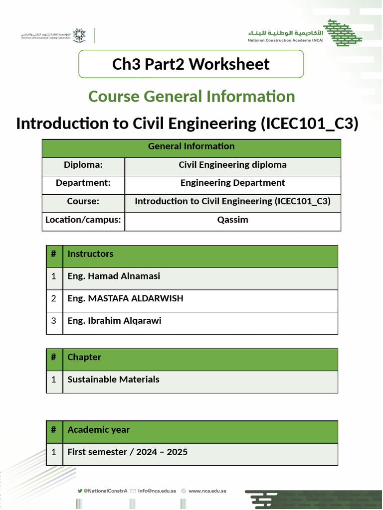 Ch3 Part2 Worksheet | PDF | Recycling | Sustainability