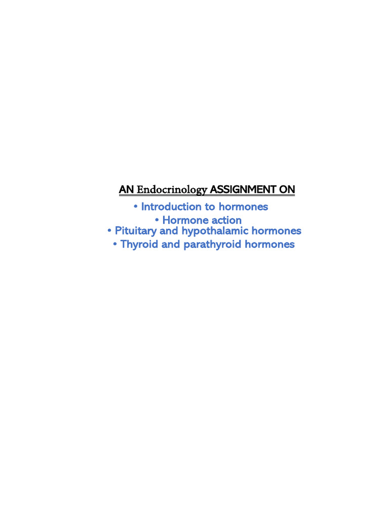 Basic Endocrinology Questions-1 | PDF | Thyroid | Hormone