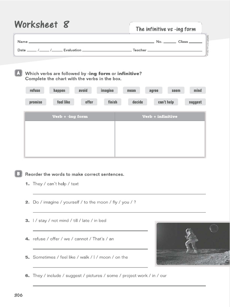 The infinitive vs -ing form | PDF