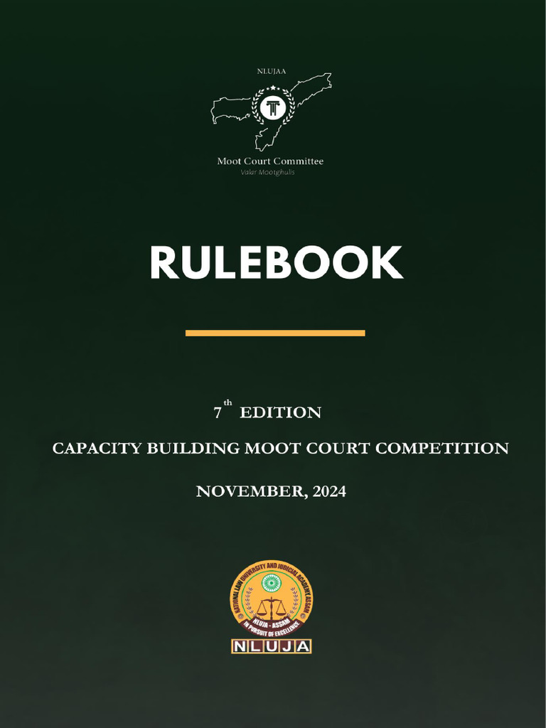 Rulebook - 7th Capacity Building Moot Court Competition, 2024 | PDF ...