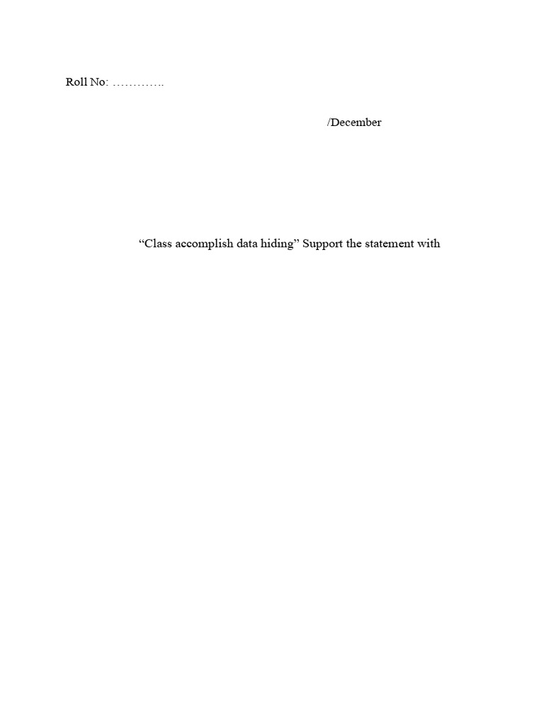 22CSA504 - Object Oriented Programming Using Java - Nov-Dec 2023 | PDF