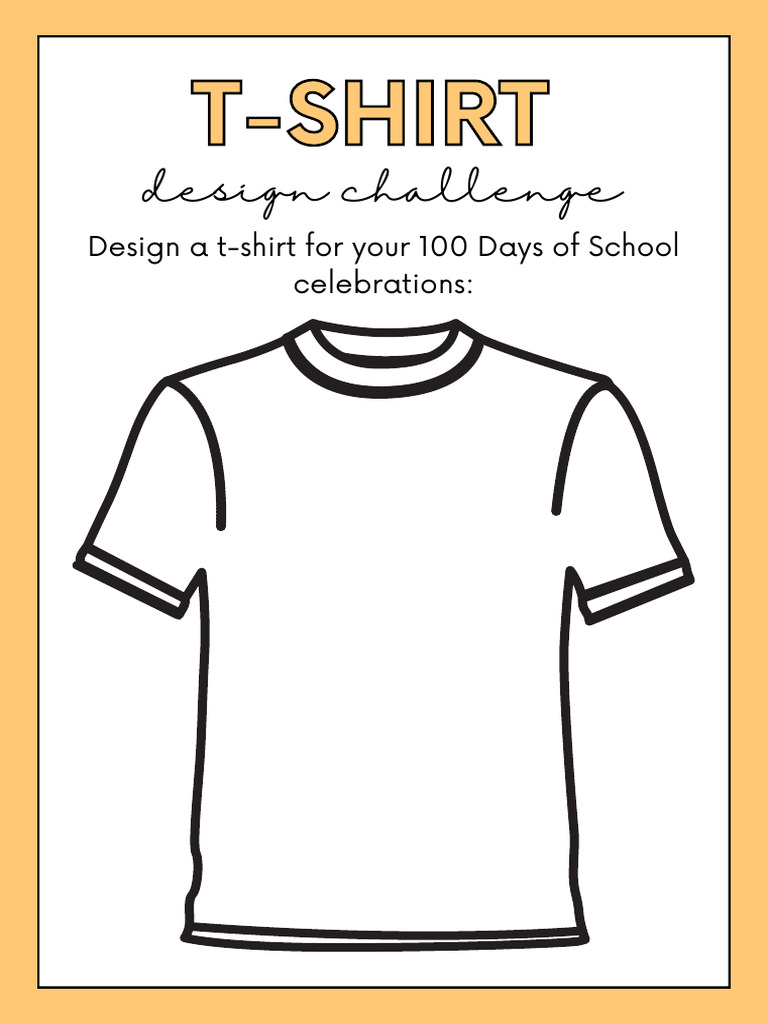 Orange T-Shirt Design Worksheet | PDF | Lifestyle