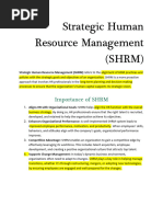Strategic Human Resource Management (MHRM 612-2) Strategic Human ...