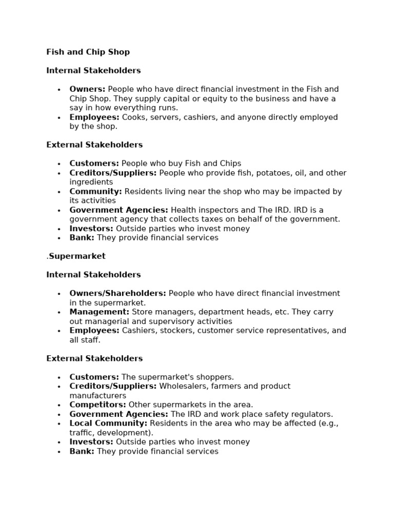 Identifying Stakeholders | PDF | Finance & Money Management | Law