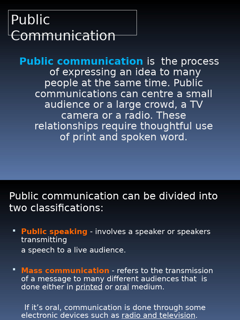 Lesson 4 B (PUBLIC COMMUNICATION) Shorten As Required | PDF | Communication | Public Speaking