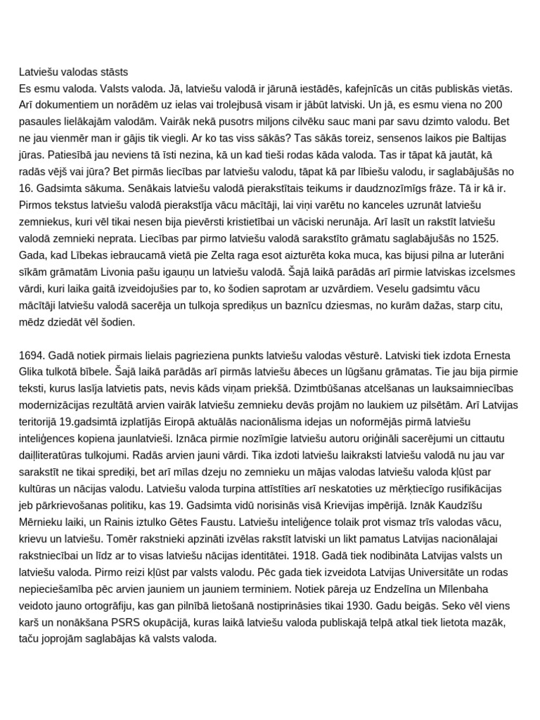 Latvieu Valodas Ststs 2021 | PDF
